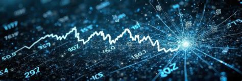 Futuristic Financial Data Visualization With Abstract Graph In Digital Space Stock Image Image
