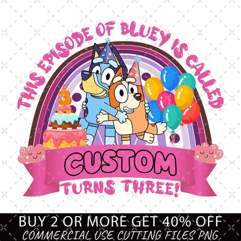 This Episode Of Bluey Is Called Turns Three Png Bluey Birthday My