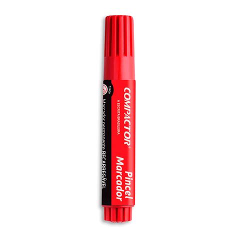 Pincel Marcador Vermelho Compactor Store