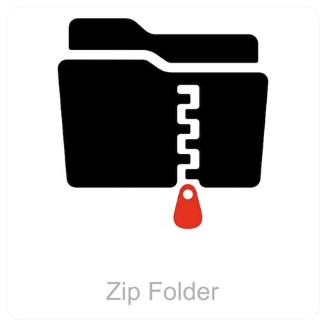Premium Vector Zip Folder And Folder Icon Concept