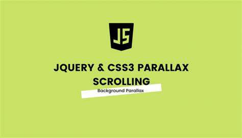 Background Parallax Effect With Jquery And Css