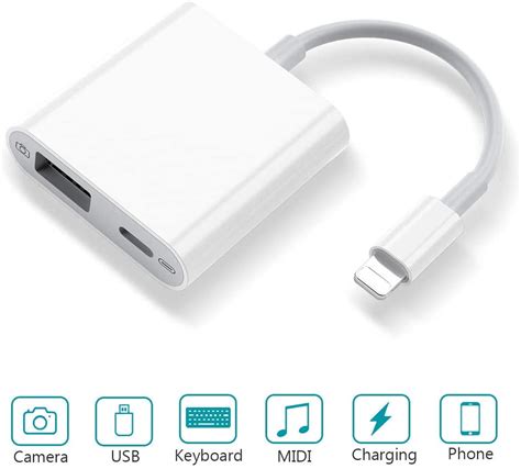 Usb Camera Adapter Usb 3 0 Otg Cable With Charging Interface Support Usb Hubs Reader Flash
