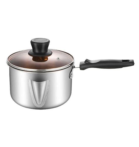 Doitool 소스팬 스테인리스 스틸 수프 냄비 가스 인덕션 쿠커 팬 우유 소스 커버 포함 하이 바디 1 티몬