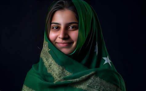 Premium Ai Image Beautiful Pakistani Girl In Pakistan Day Celebration