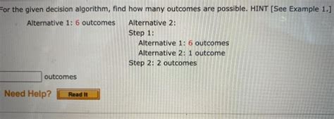 Solved For The Given Decision Algorithm Find How Many