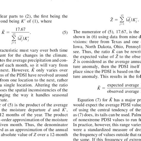 Pdf A Self Calibrating Palmer Drought Severity Index