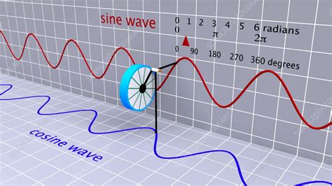 Sine And Cosine Waves From Revolving Circle Stock Video Clip K011 5409 Science Photo Library