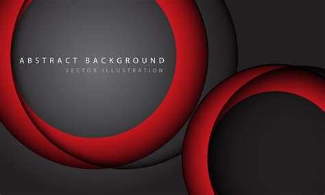 추상적 인 빨간색 원은 간단한 텍스트 디자인 현대 미래 지향적 인 배경 벡터 그림자와 회색에 그림자를 겹칩니다 빨강에 대한 스톡 벡터 아트 및 기타 이미지 Istock