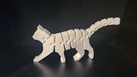 Flexi Cat Articulated 3d Printed Cat Etsy