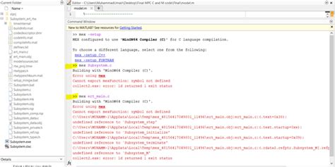 I Want To Compile C Code Generated By Simulink Coder In Matlab To It In