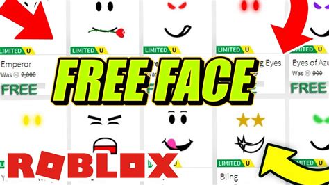 How To Get Free Faces On Roblox Working Youtube