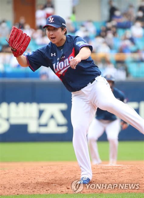포효하는 삼성 최채흥 연합뉴스
