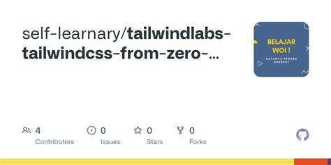 Github Self Learnarytailwindlabs Tailwindcss From Zero To Production