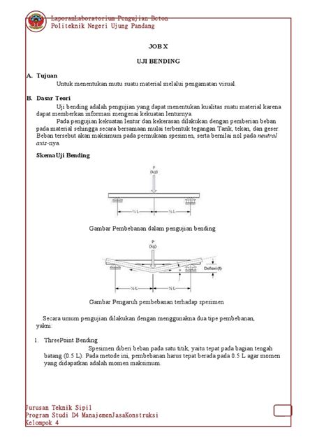 Uji Bending Lab Bahan Pdf