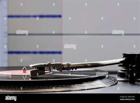 Vinyl Record And Turntable During Analog To Digital Audio Conversion