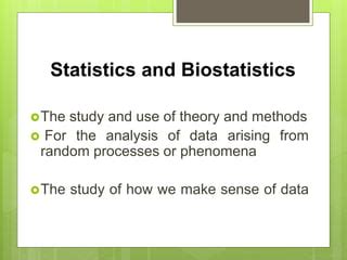 Introduction To Biostatistics Pptx Science