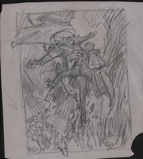 Dracula Attacks Pencil Sketch By Frank Thorne Comic Collectibles Original Art Hipcomic