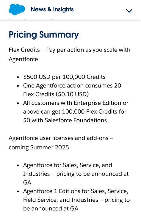 Salesforce Introduces New Pricing Model For Agentforce Dkusyavg Harinatha