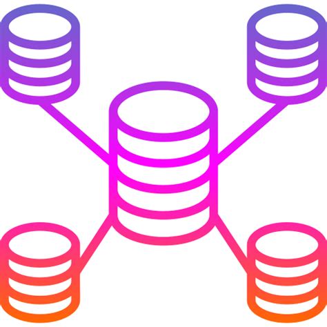Database Generic Gradient Outline Icon