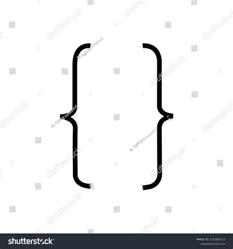 Curly Braces Icon Graphic Design Isolated Stock Vector Royalty Free 2155865113 Shutterstock