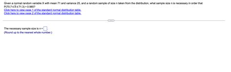 Solved Given A Normal Random Variable X With Mean 71 And