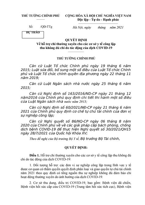 Quyet dinh cua Thu tuong CP ve co che ho tro chi TX THỦ TƯỚNG CHÍNH