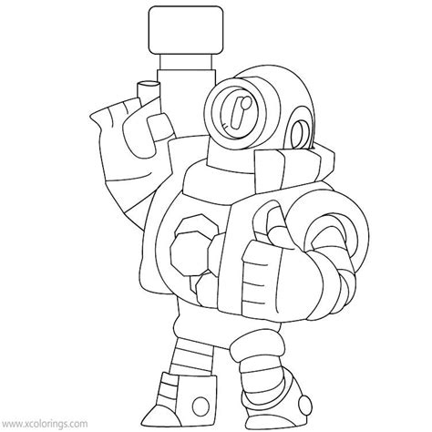 Brawl Stars Character Coloring Pages Rico Xcolorings Com