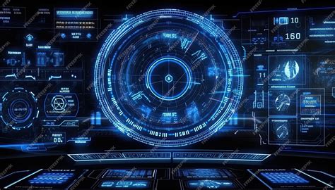 디지털 데이터 차트 통신 하이테크 미래 디자인의 추상 기술 Ui 미래형 개념 Hud 인터페이스 홀로그램 요소 Generative