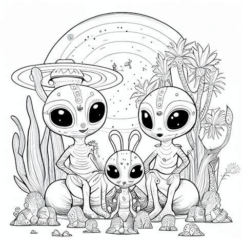 Adult Alien Coloring Pages