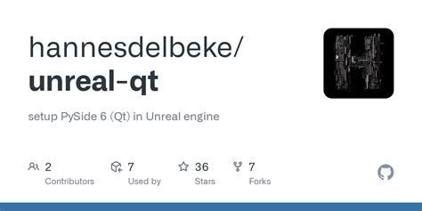 GitHub Hannesdelbeke Unreal Qt Setup PySide 6 Qt In Unreal Engine