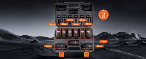 Vevor Drive Impact Socket Set Piece Deep Socket Set Metric Mm Point Cr Mo Alloy