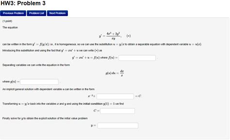 Solved Hw3 Problem 3 Previous Problem Problem List Next