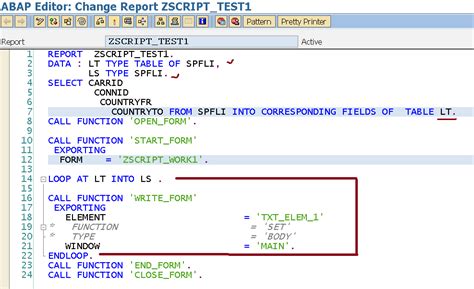 Passing Internal Table Records From Driver Program To Script Sapcodes