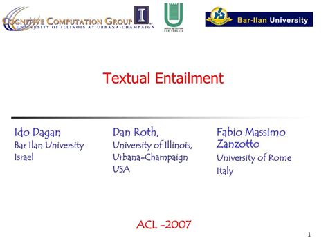Ppt Textual Entailment Powerpoint Presentation Free Download Id