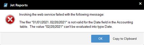 Error Invoking The Web Service Failed Jet