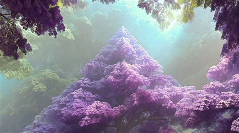 Fractal Miracle Tree Of Pythagoras With Vibrant Colors In A Magical