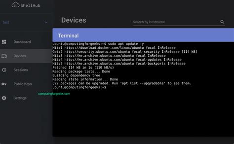 Configure Centralized Ssh For Linux Systems Using Shellhub Computingforgeeks
