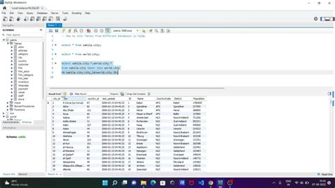 Join Two Tables From Different Databases On Mysql Youtube