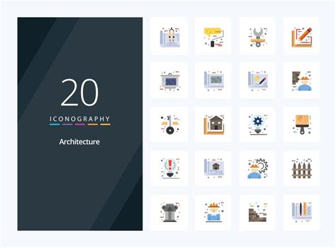 20 Architecture Flat Color Icon For Presentation 19436997 Vector Art At Vecteezy