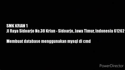 Tugas Membuat Database Mysql Di Cmd Youtube
