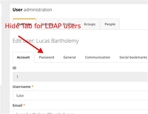 hide password tab in user admin for ldap users · issue 6017 · humhub humhub · github