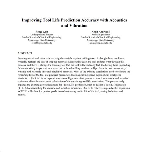 Improving Tool Life Prediction Accuracy With Acoustics And Vibration Aiche