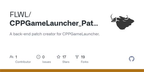 GitHub FLWL CPPGameLauncher PatchCreator A Back End Patch Creator