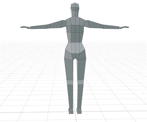 Male And Female Low Poly Base Mesh Ps1 Style 3d Model Free Vr Ar Low Poly 3d Model Rigged