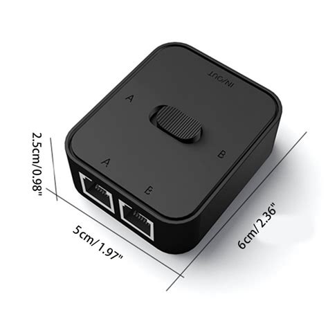 Rj45 Cat6 Connector Lan Hub Splitter Network Switch Box Ethernet