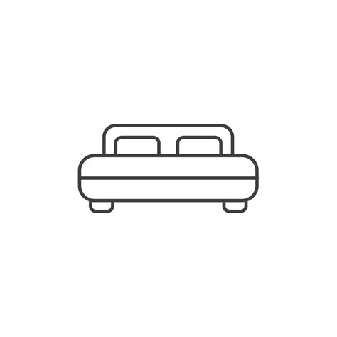 Vector Sign Of The Bed Symbol Is Isolated On A White Background Bed