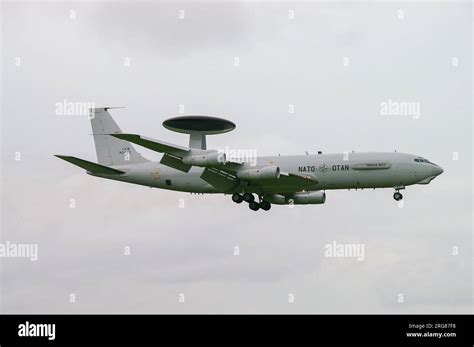 Boeing E 3a Sentry Awacs Plane In Service With Nato Otan Landing At