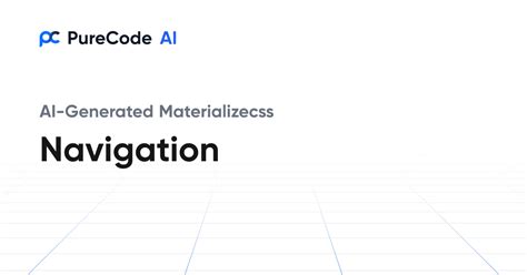 Build Great Materializecss Navigation Components Faster Using Ai Tools