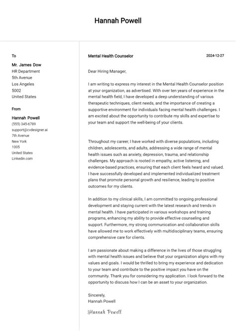 16 Psychologist Cover Letter Examples And Templates For 2025 With