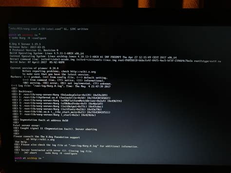 keep getting this error for xorg archlinux